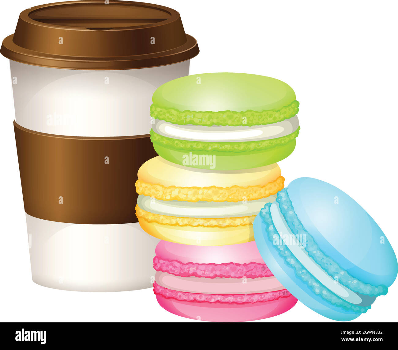 Macaron drawing Cut Out Stock Images & Pictures - Alamy