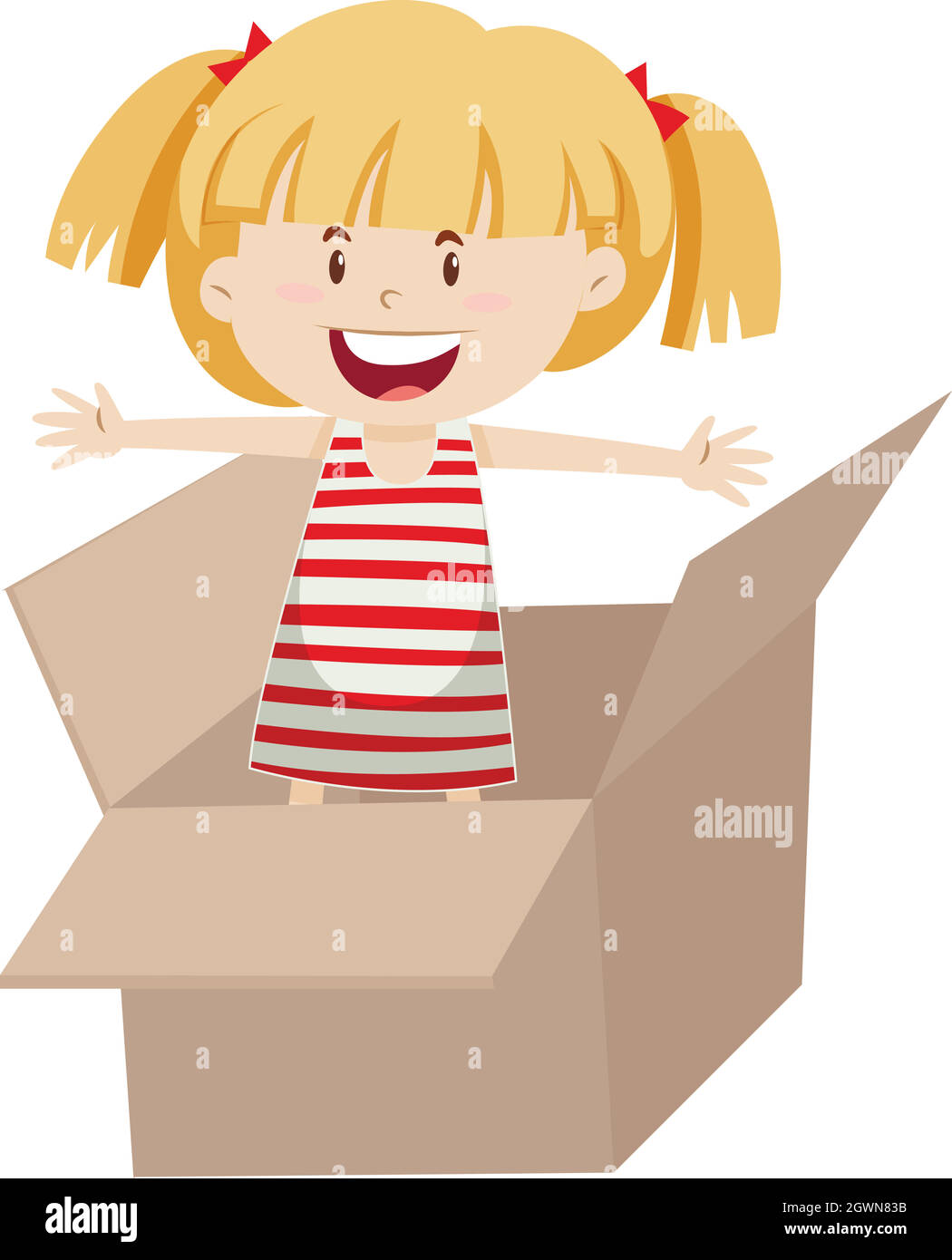 Cartoon flat box hi-res stock photography and images - Alamy