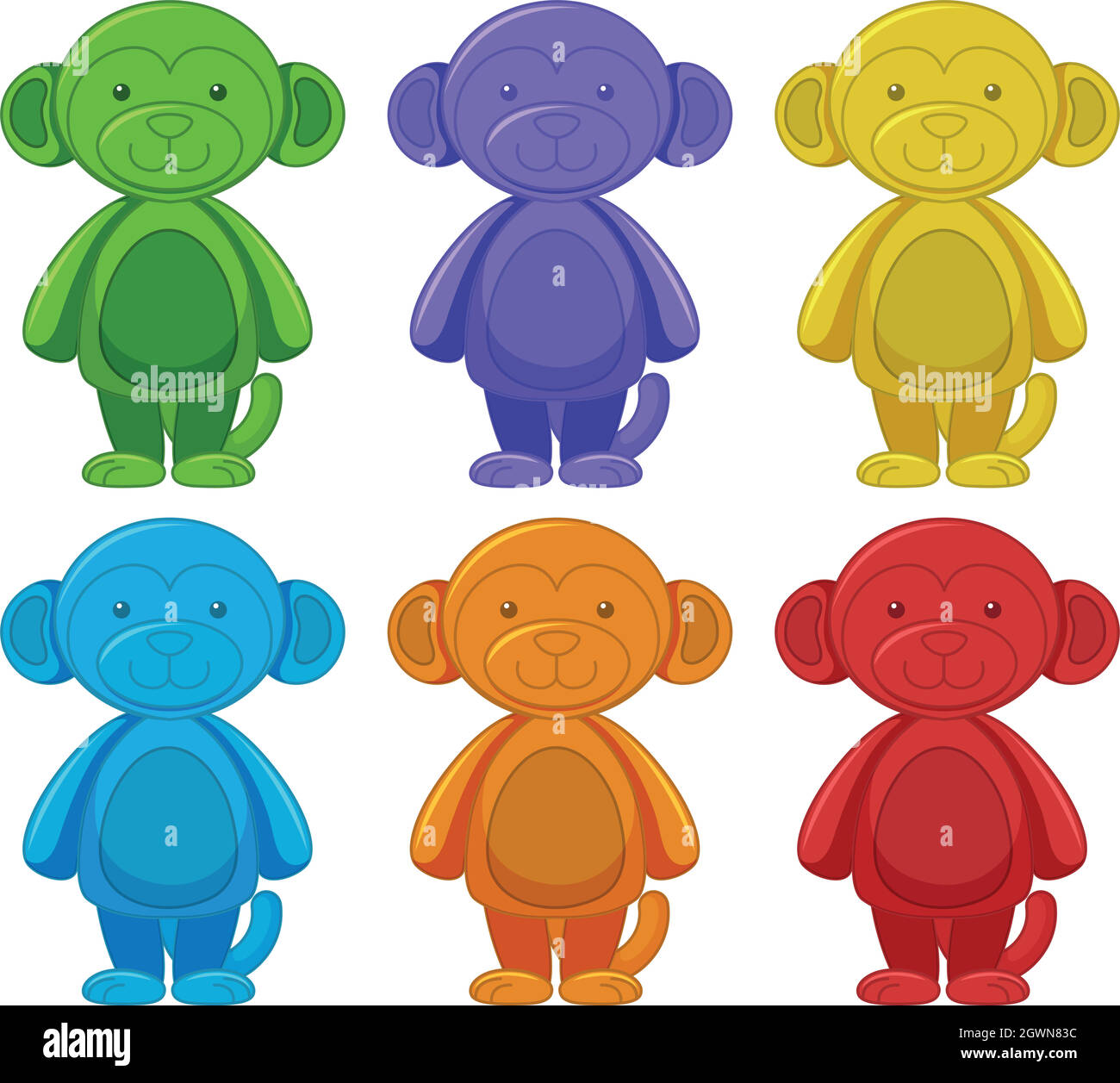 Set of monkey cartoon Stock Vector Image & Art - Alamy