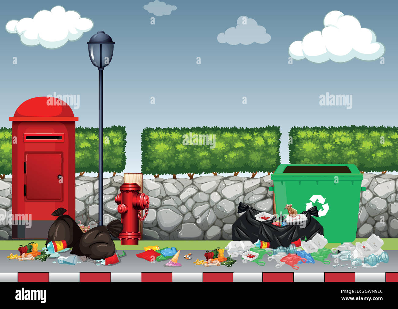 Litter inon the street Stock Vector Image & Art - Alamy