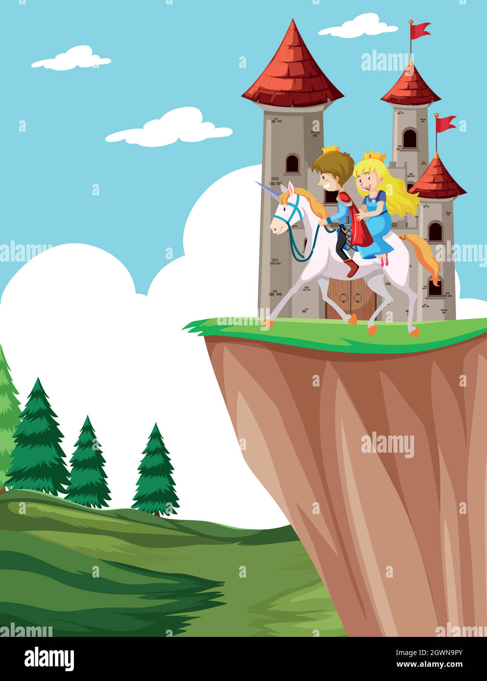 Horse mountain Stock Vector Images - Alamy