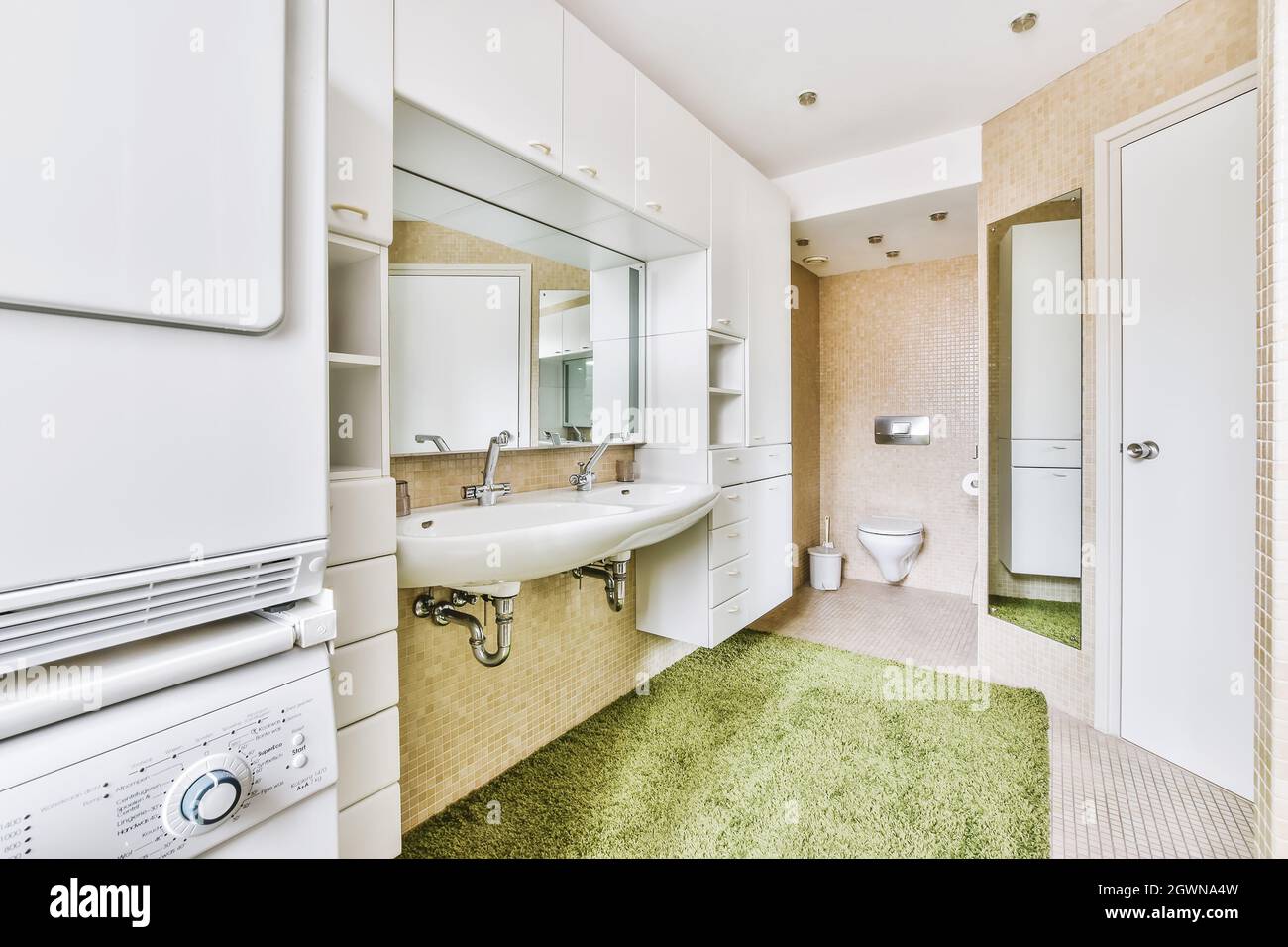 Empty Bathroom In Modern Home Stock Photo - Alamy