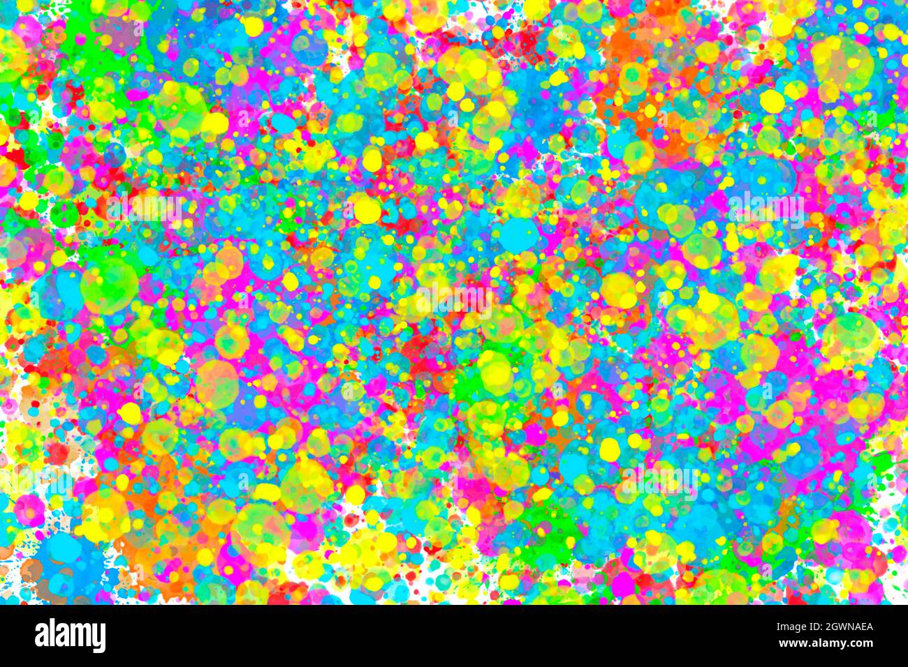 Watercolor multicolored background of bright blue, red, green and ...