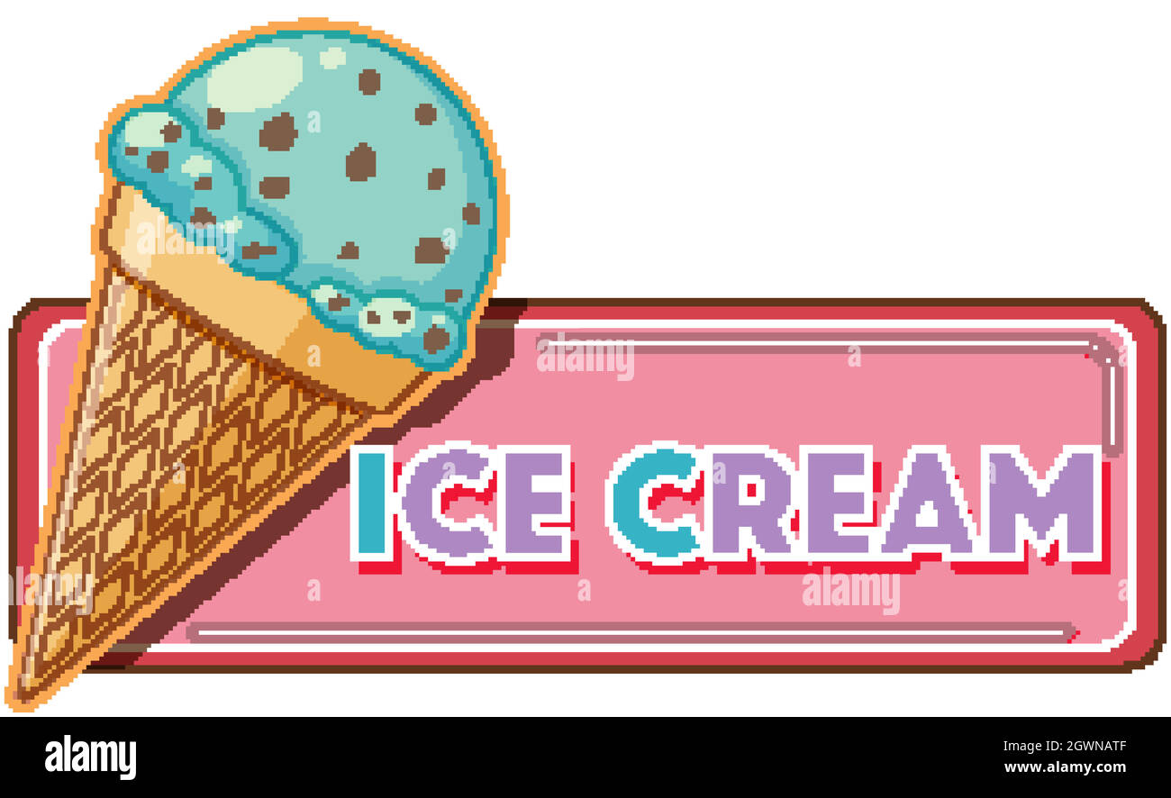 Cartoon style illustration ice Cut Out Stock Images & Pictures - Alamy