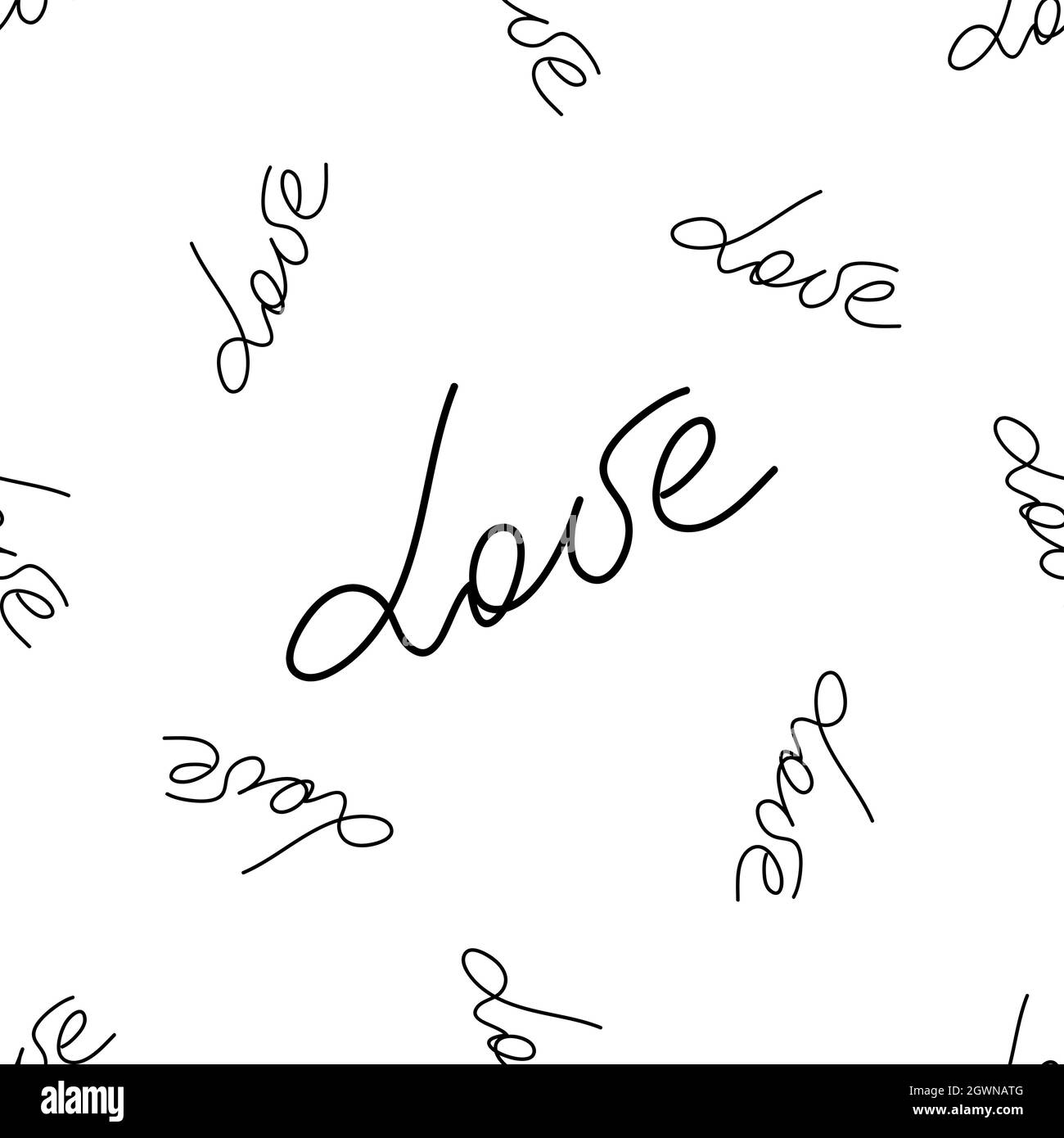 Love text Seamless pattern. Text backgrounds applicable in printing ...