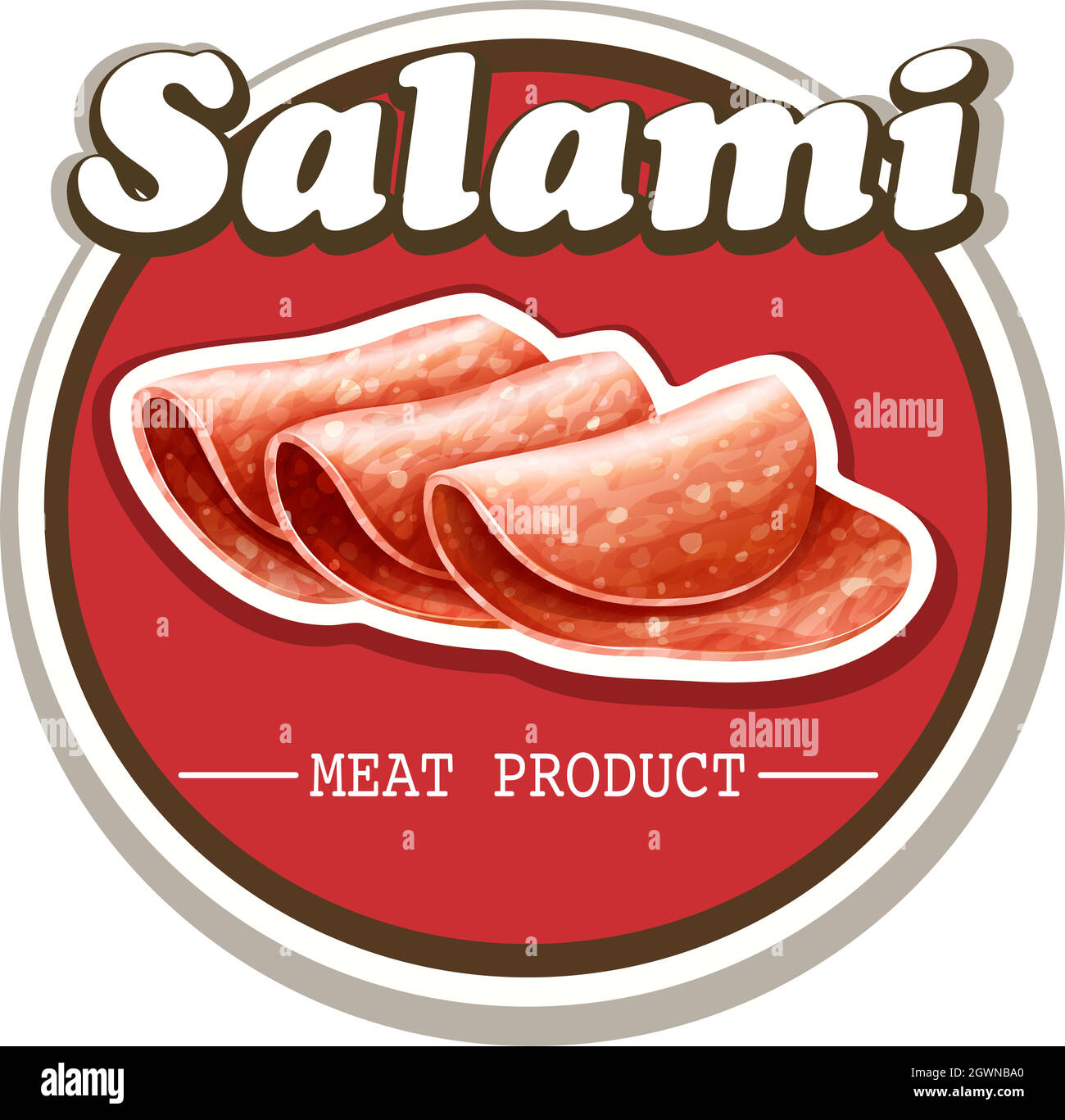 Salami sign with text Stock Vector Image & Art - Alamy