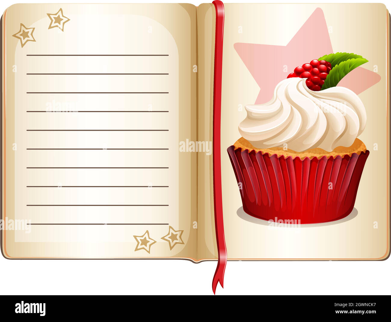Open book cake picture Stock Vector Images - Alamy