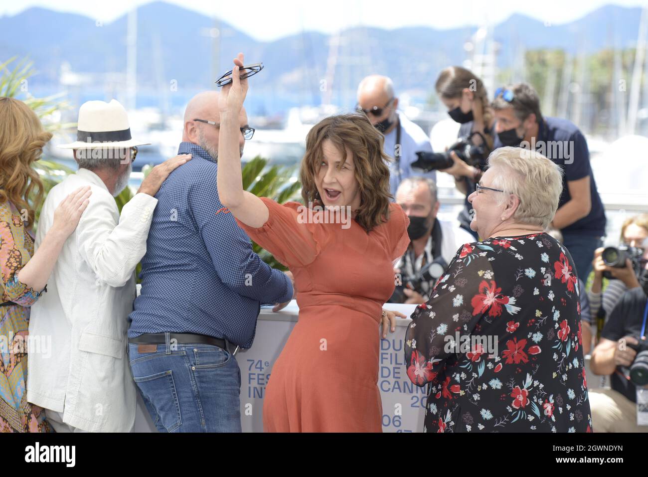 ALINE photocall at the 74th Cannes Film Festival 2021. Cannes, France ...