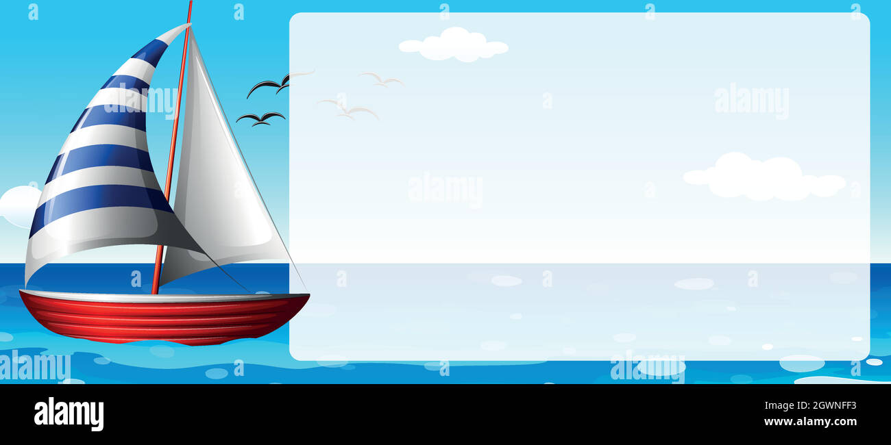 Border design with sailboat Stock Vector Image & Art - Alamy