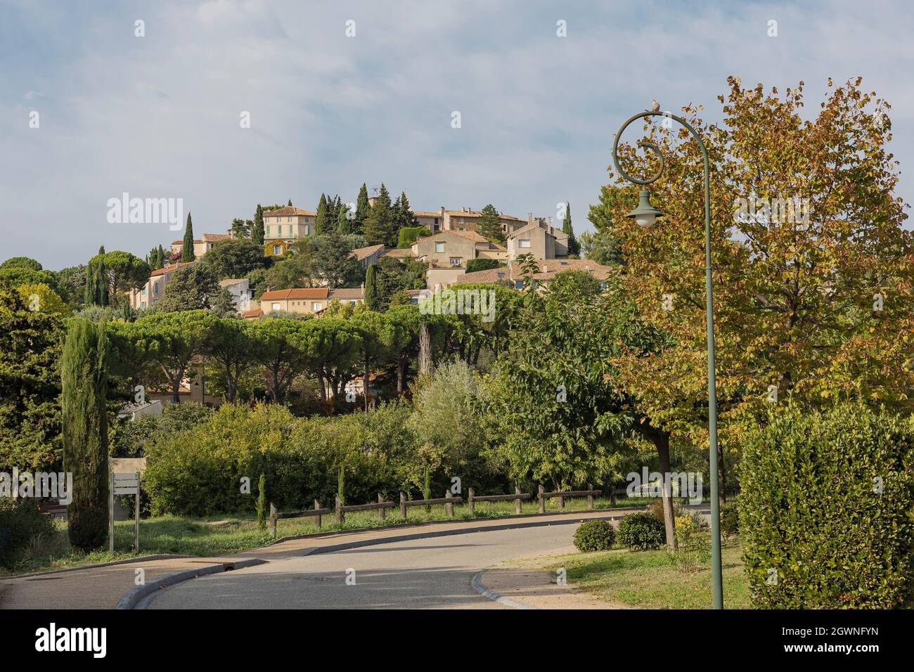 Scene from the southern Rhone village of Rasteau Stock Photo - Alamy