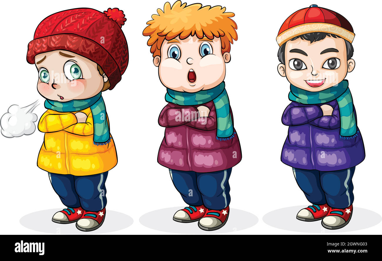 Three little boys Stock Vector Image & Art - Alamy