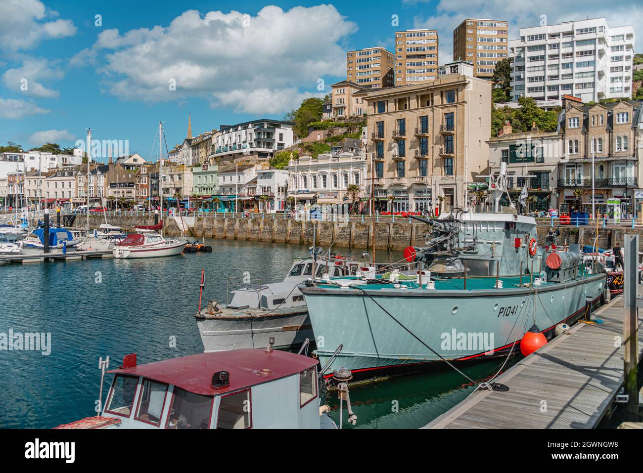 Inner Harbor and Marina of Torquay, Torbay, England, UK Stock Photo - Alamy
