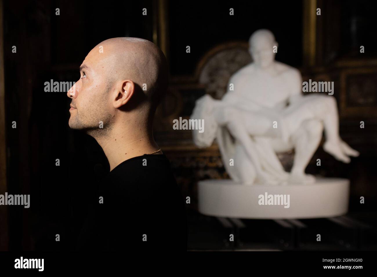 Rome, Italy. 01st Oct, 2021. The sculptor Jago exhibits "Pietà" inside ...