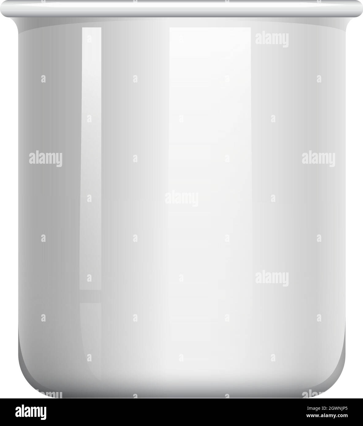 Glass beaker on white Stock Vector Image & Art - Alamy