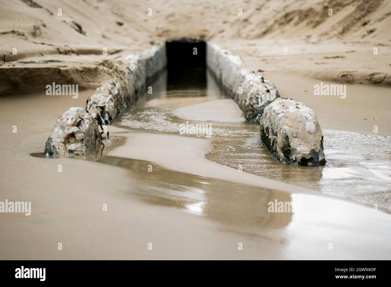 On the beach on the ground or down a drain hi-res stock photography and ...