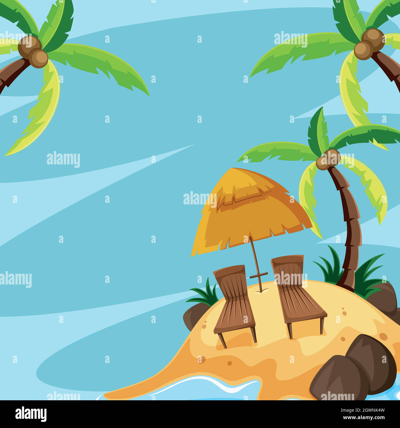 Summer theme background trees Stock Vector Images - Alamy