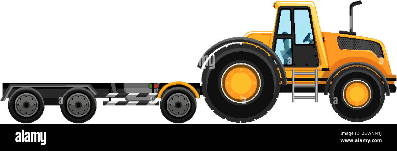 Yellow tow truck isolated on white background Stock Vector Image & Art ...