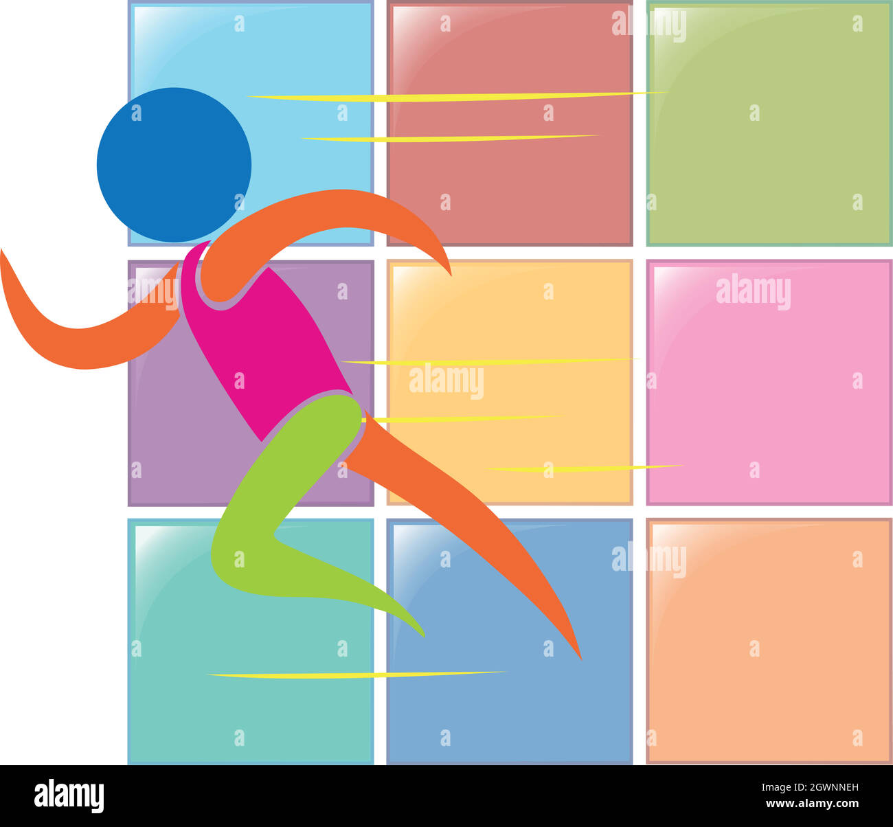 Sport icon with man running Stock Vector Image & Art - Alamy