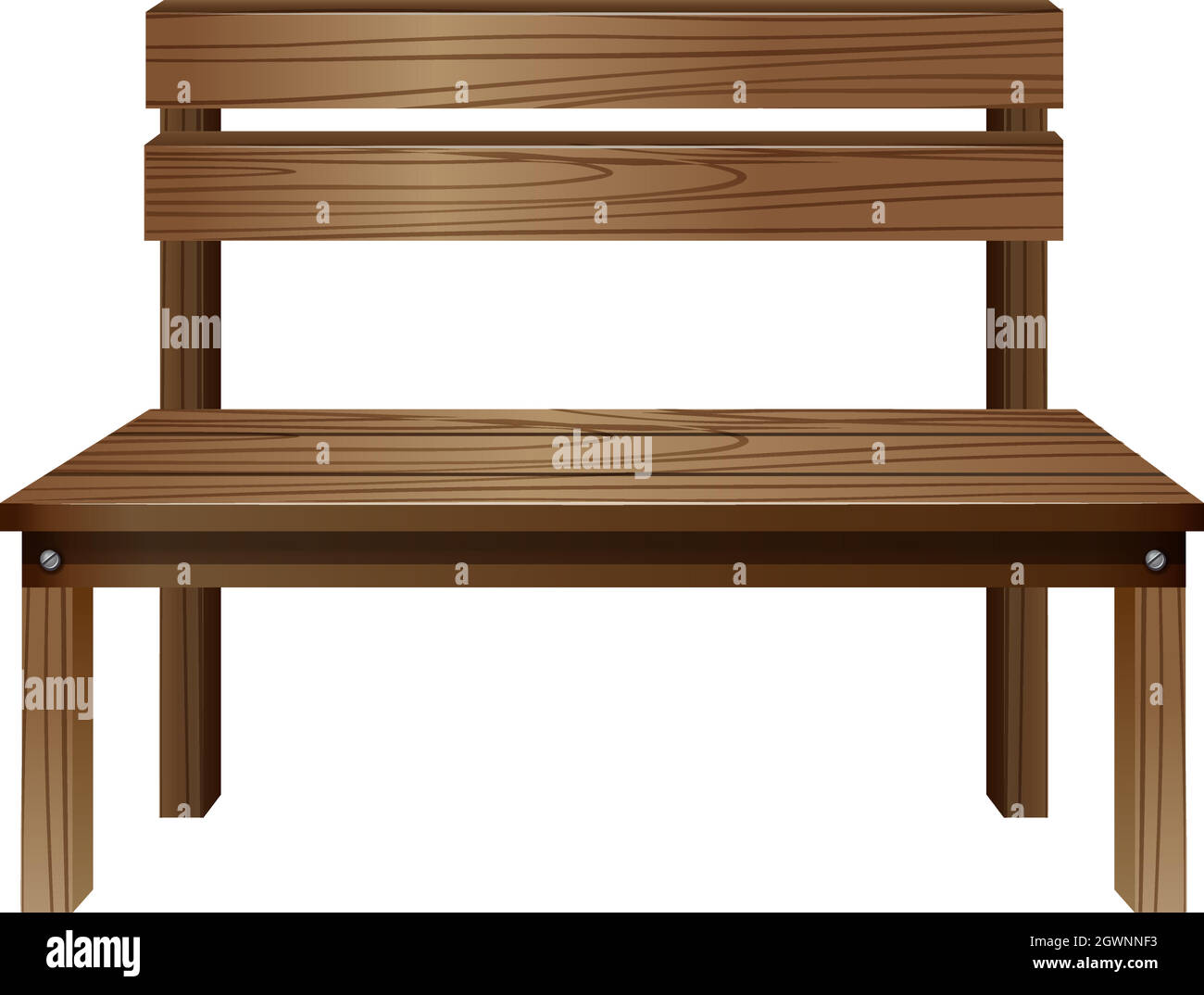 Plain wooden bench Stock Vector Images - Alamy