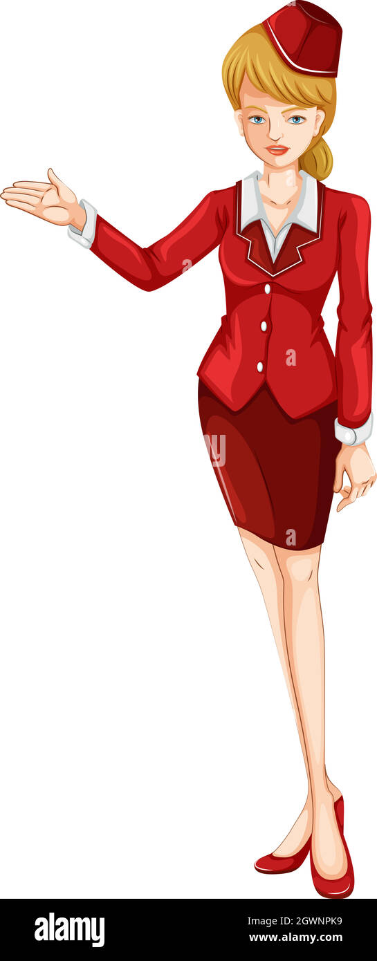 Air Hostess Cartoon
