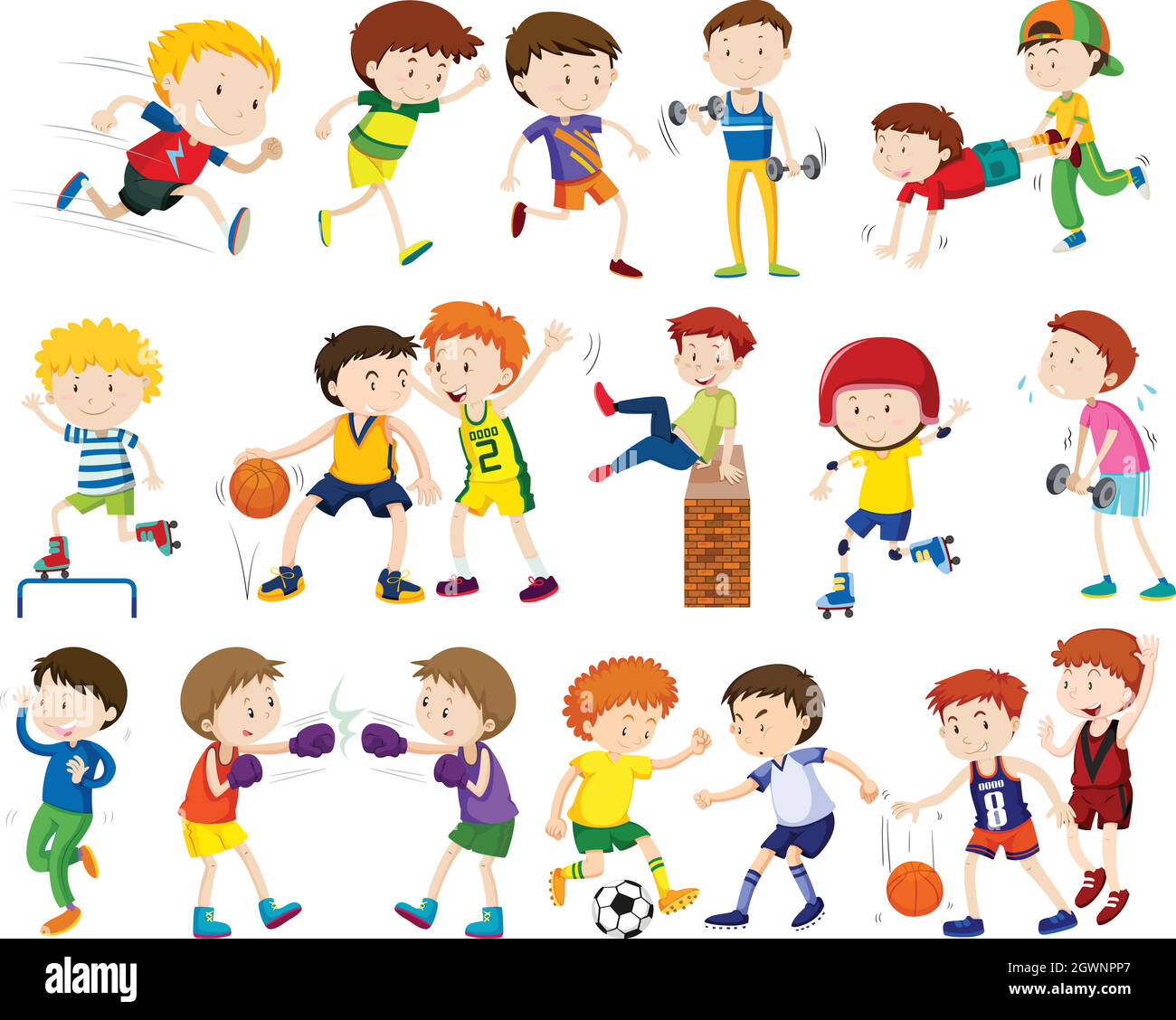 A set of kids activities Stock Vector Image & Art - Alamy