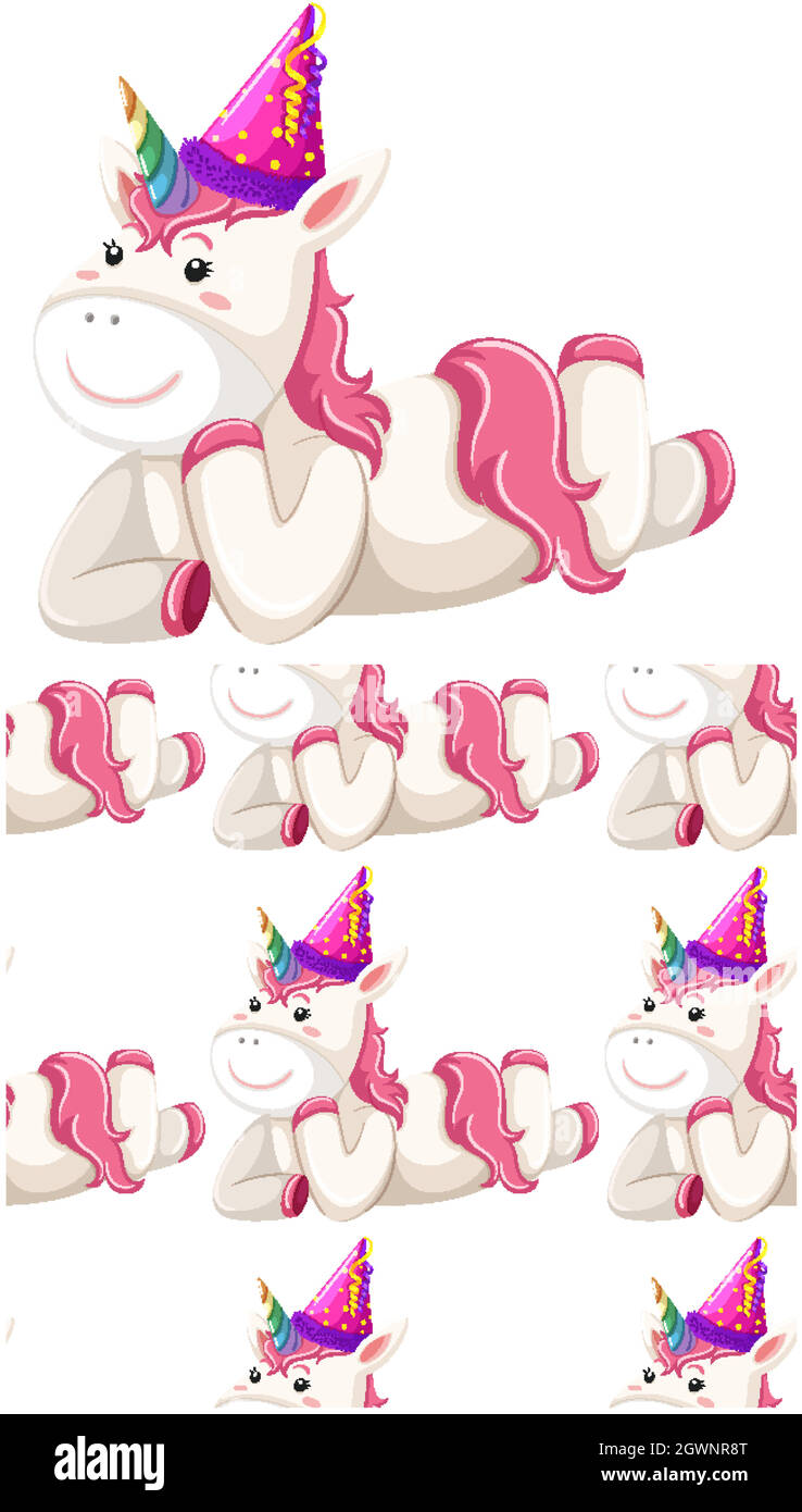 White horse pattern seamless Cut Out Stock Images & Pictures - Alamy