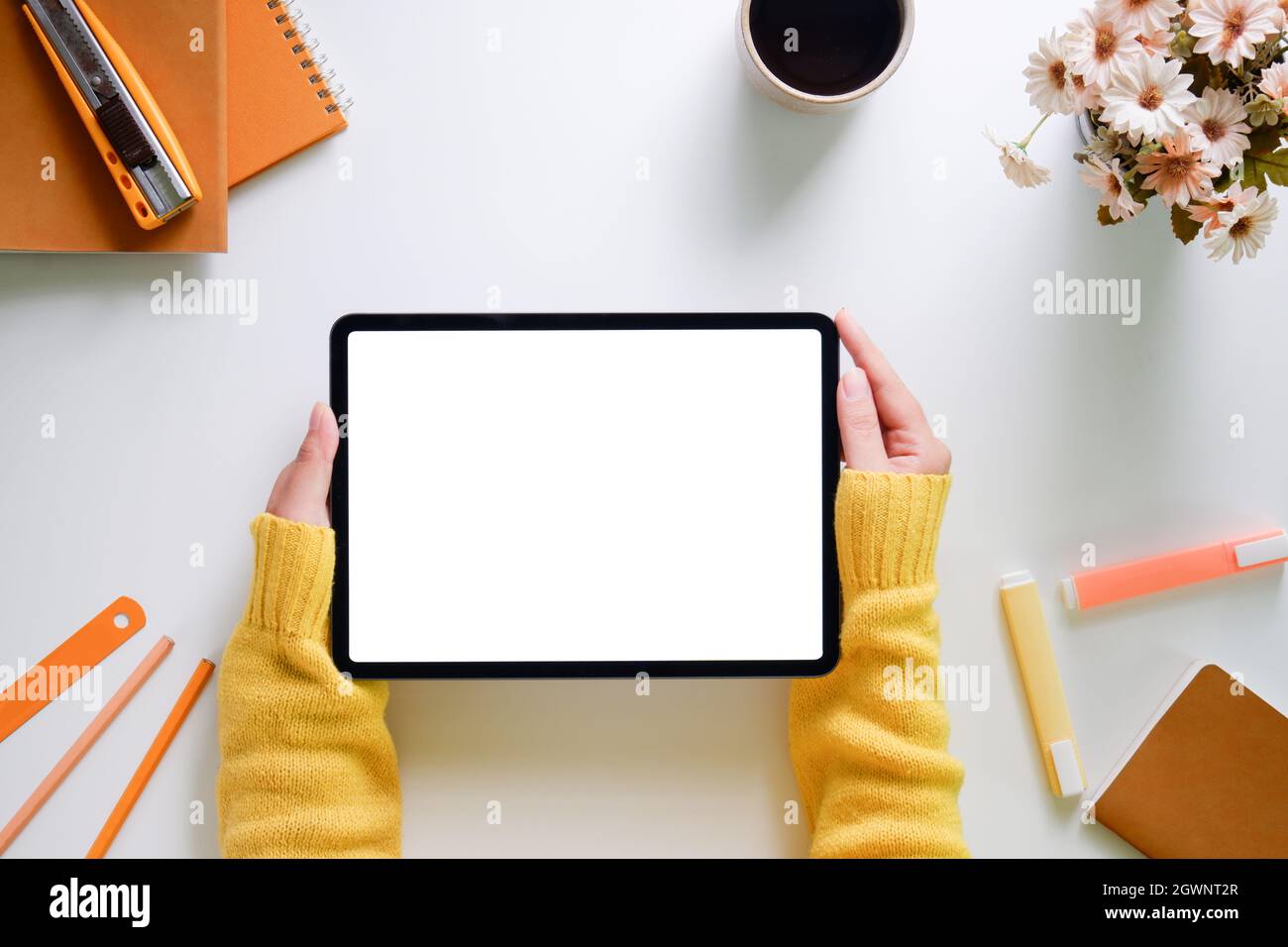 Ipad tablet overhead home hi-res stock photography and images - Alamy