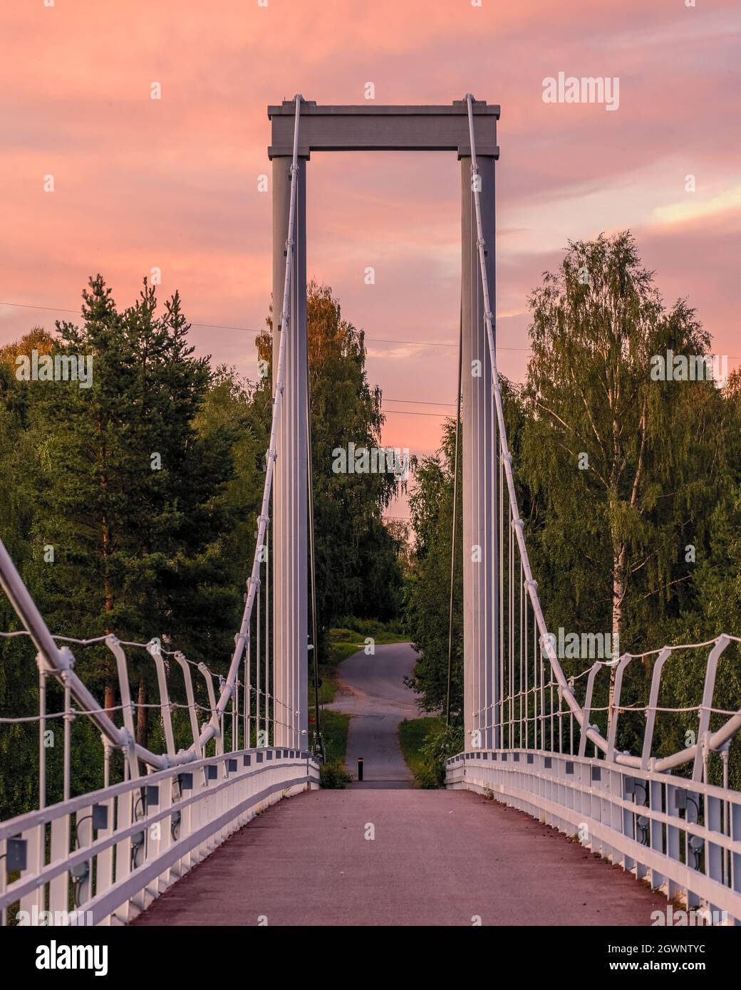 Sweden footpath bridge hi-res stock photography and images - Alamy