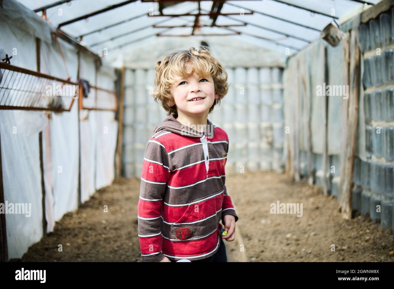 Little Boy In Lighthouse Stock Photo - Alamy