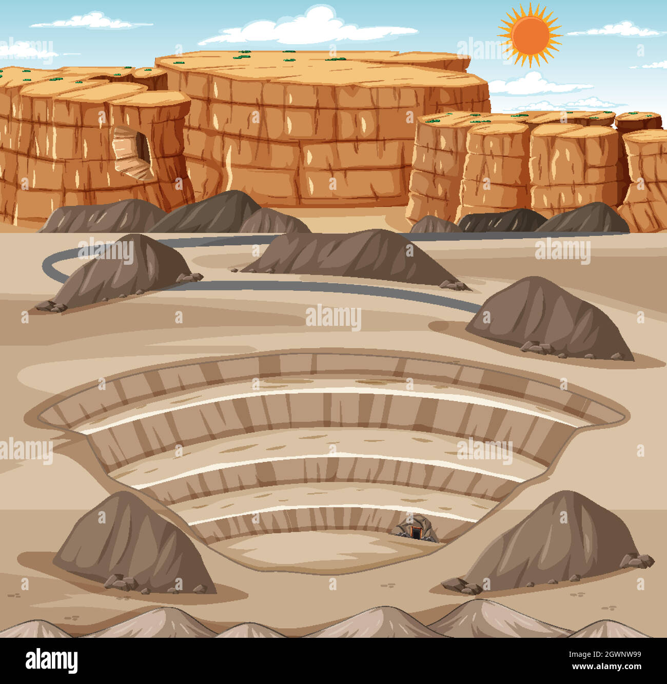 Quarry quarry Stock Vector Images - Alamy
