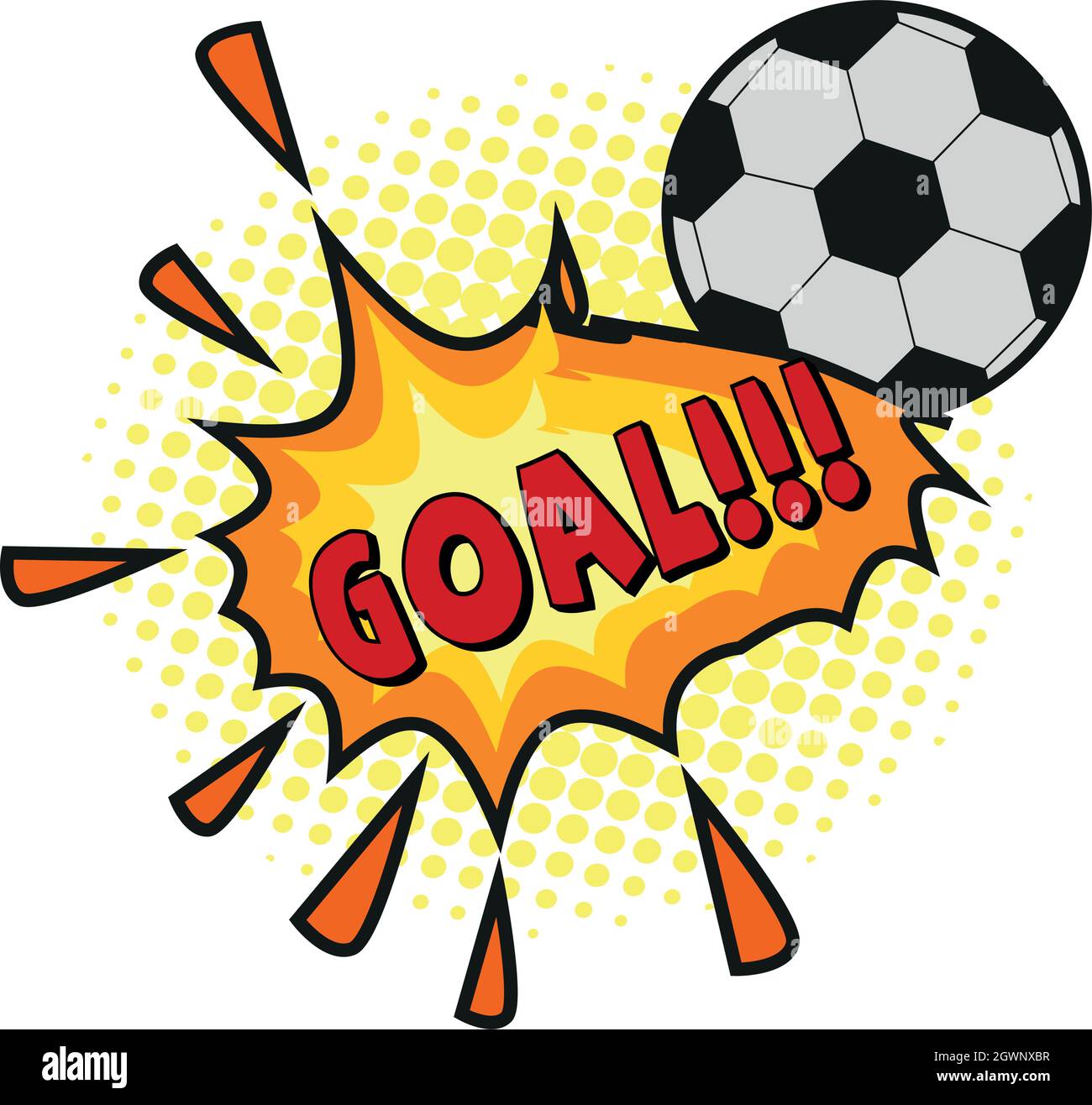 Comic lettering GOAL on white background - Vector illustration Stock ...