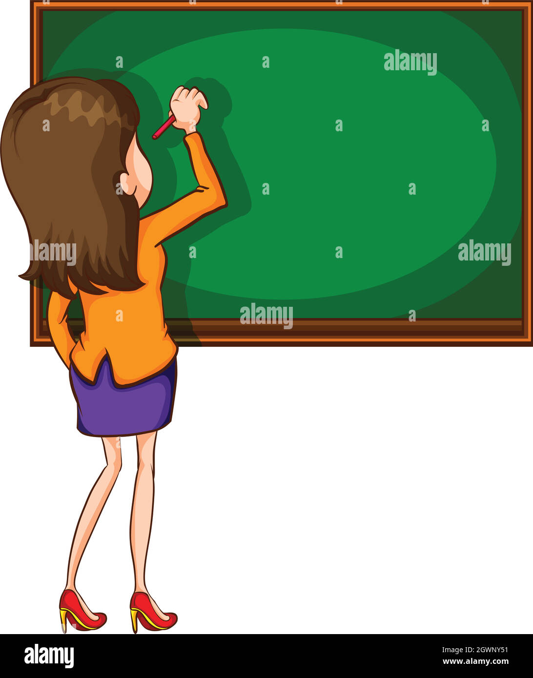 Elementary school class female teacher Stock Vector Images - Alamy