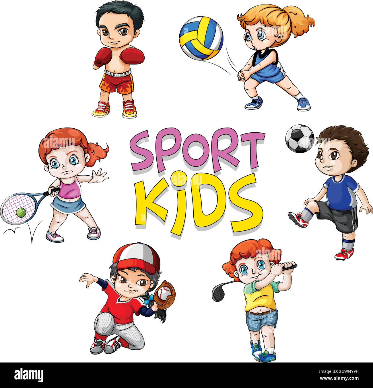 Sport athlete character on white background Stock Vector Image & Art ...