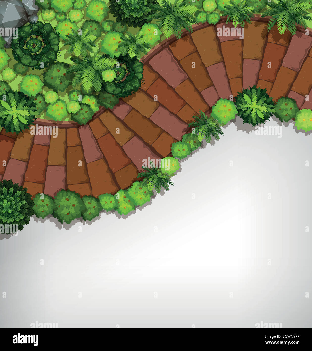 Aerial view of garden border Stock Vector Image & Art - Alamy