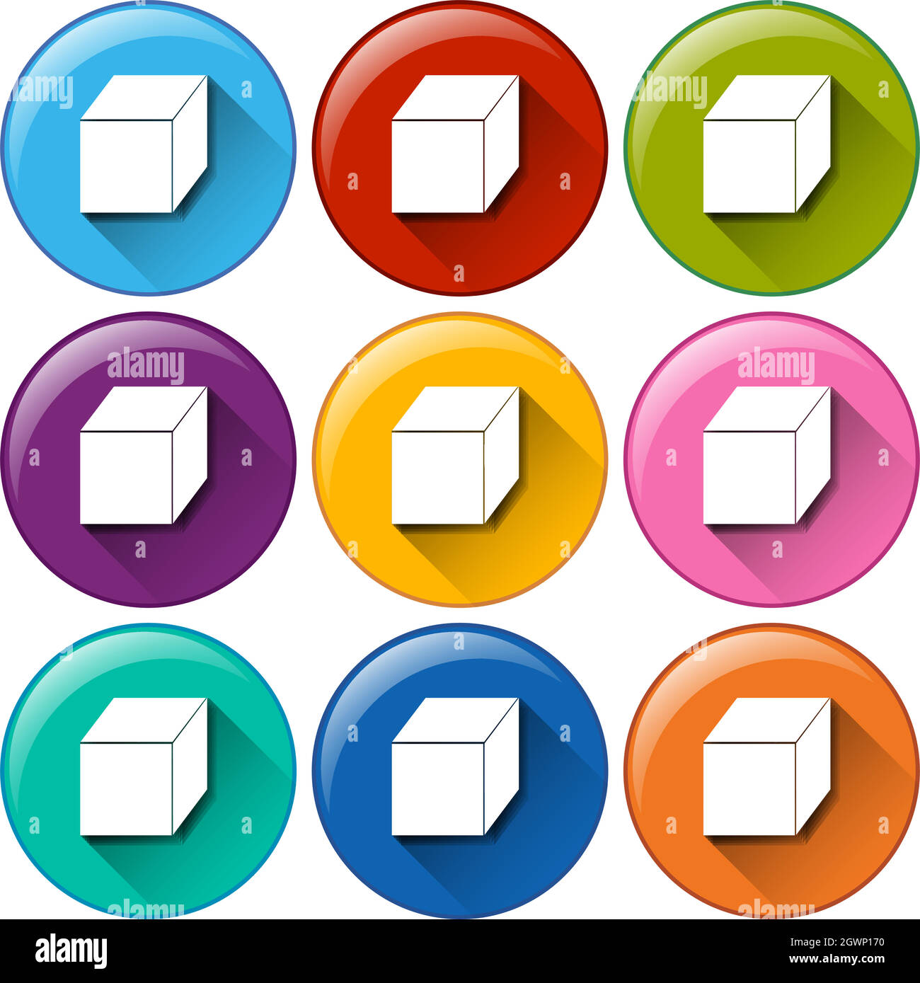 Coloured cube Stock Vector Images - Alamy