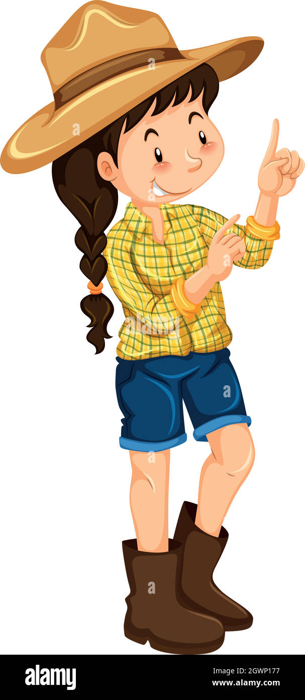 Farm girl clip art hi-res stock photography and images - Alamy