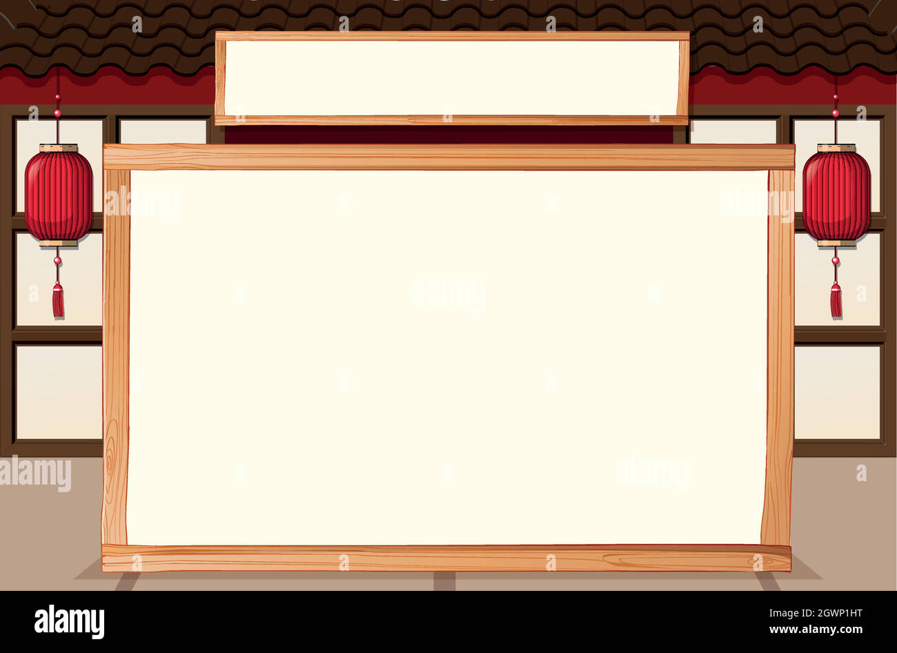 Asian house frame template Stock Vector Image & Art - Alamy