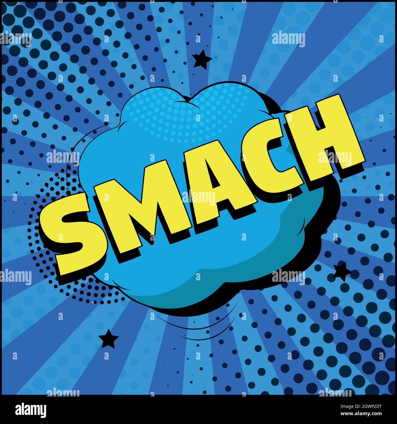 Comic zoom inscription SMACH on a colored background - Vector ...