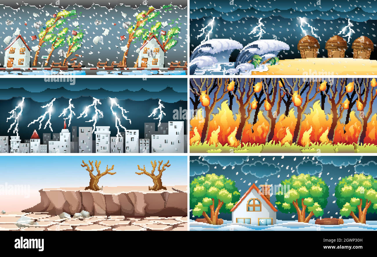 Earth wind fire water Stock Vector Images - Alamy