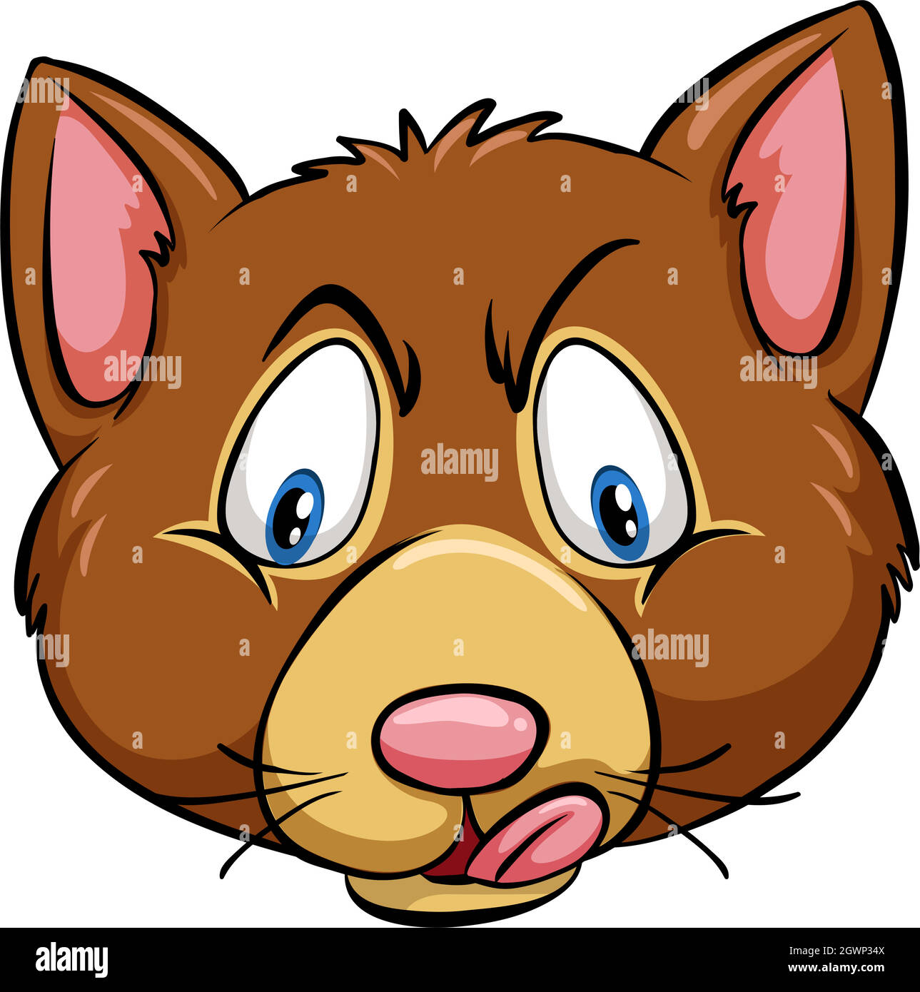 Brown starving dog Stock Vector Images - Alamy