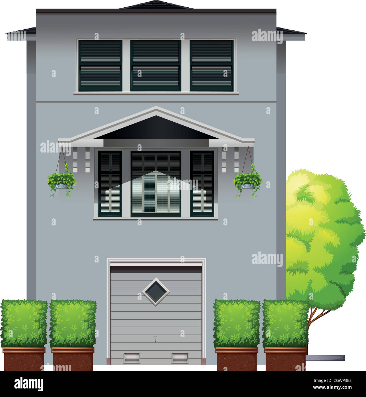 Modern house windows Cut Out Stock Images & Pictures - Alamy