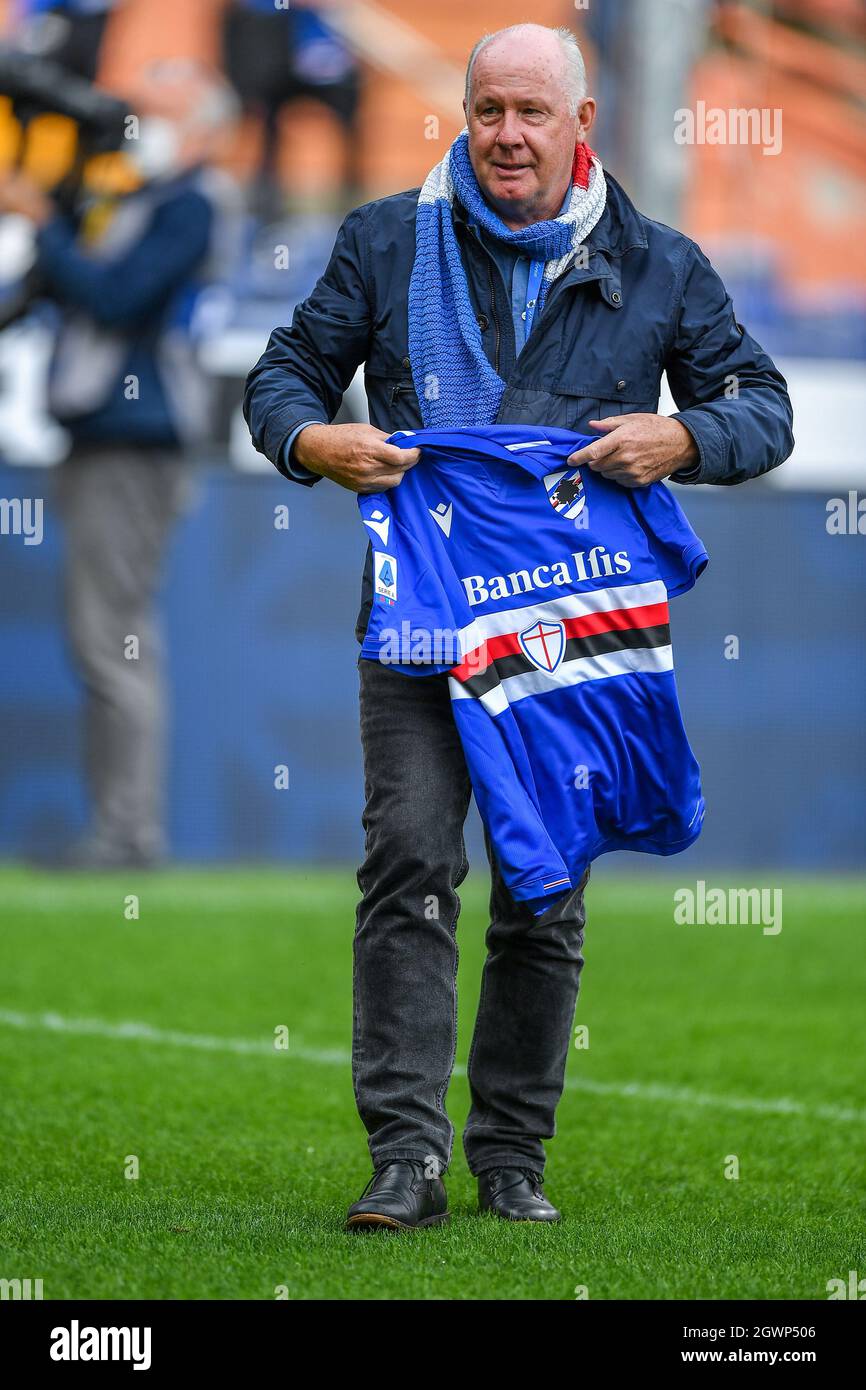Genova, Italy. 03rd Oct, 2021. Liam Brady former Sampdoria player ...
