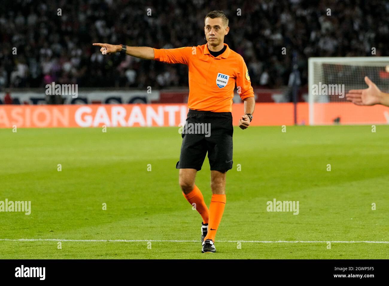 LYON, FRANCE - SEPTEMBER 19: referee Clement Turpin during the Ligue 1 ...