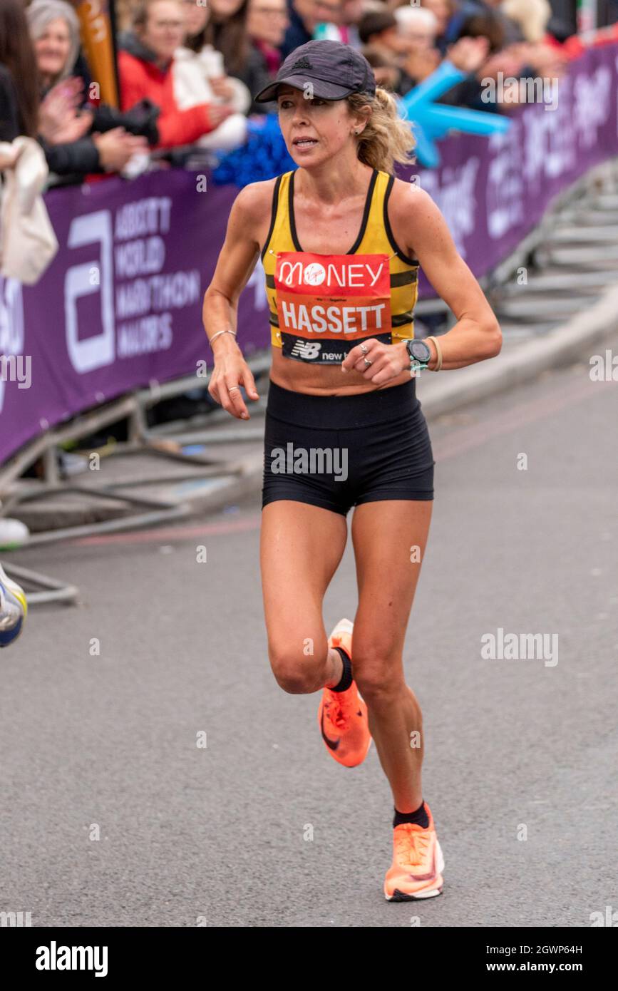 Dylan Hassett running in the Virgin Money London Marathon 2021 Stock ...