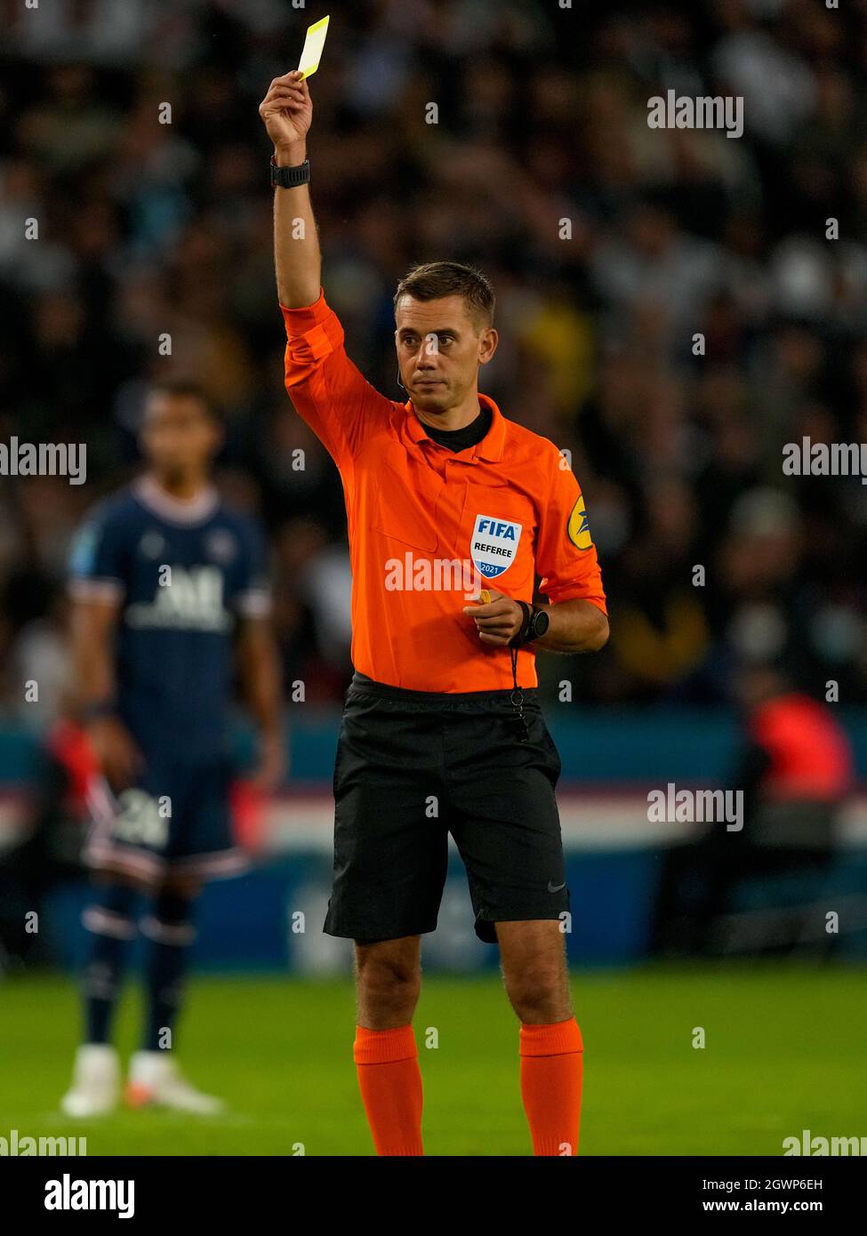 LYON, FRANCE - SEPTEMBER 19: referee Clement Turpin during the Ligue 1 ...