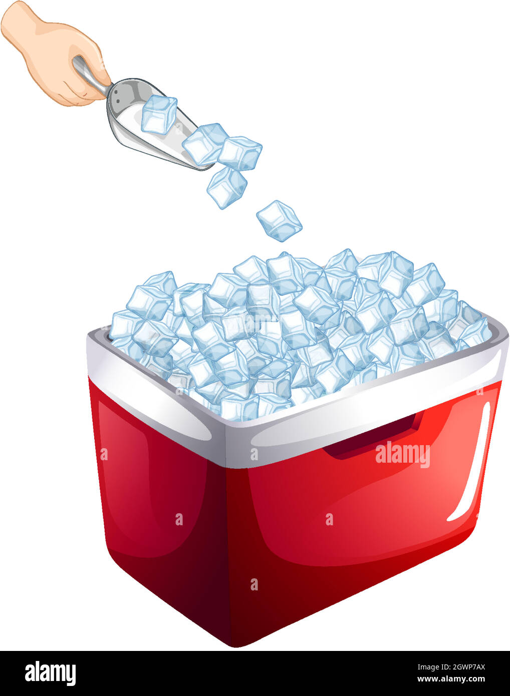 Hand ice water bucket Stock Vector Images - Alamy
