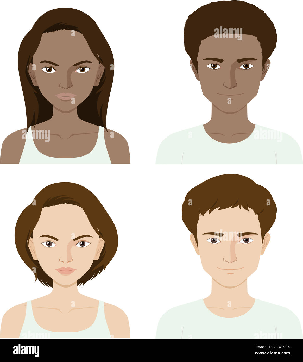 Four people man woman Stock Vector Images - Alamy