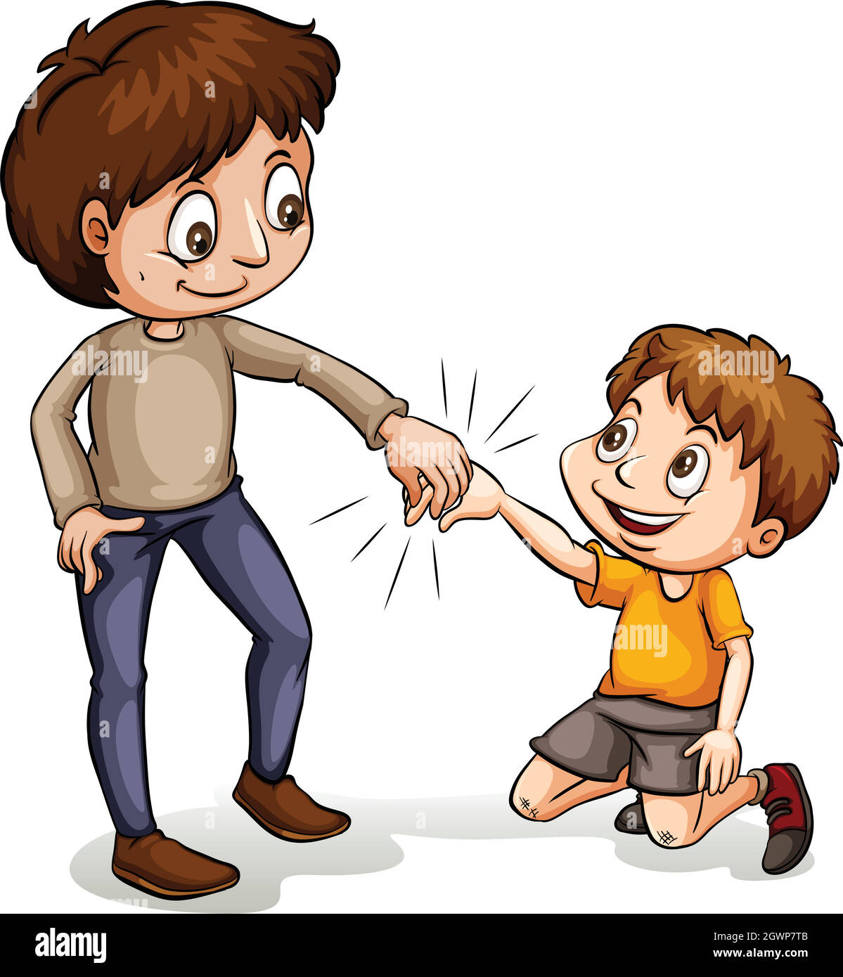 Humans helping humans Stock Vector Images - Alamy