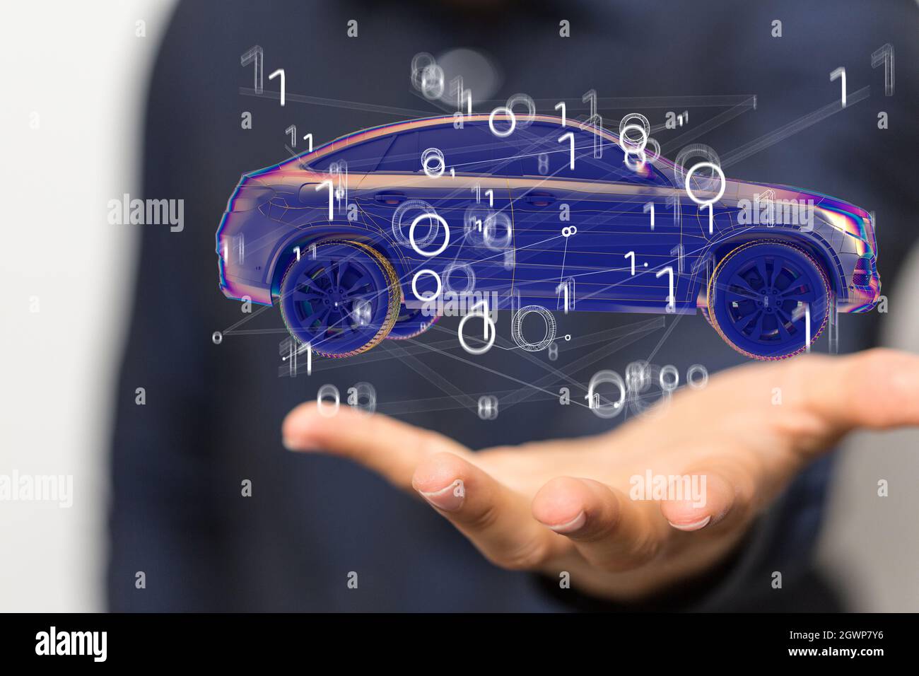 A 3D rendering of an Electromobility e-motion concept, Electro car ...