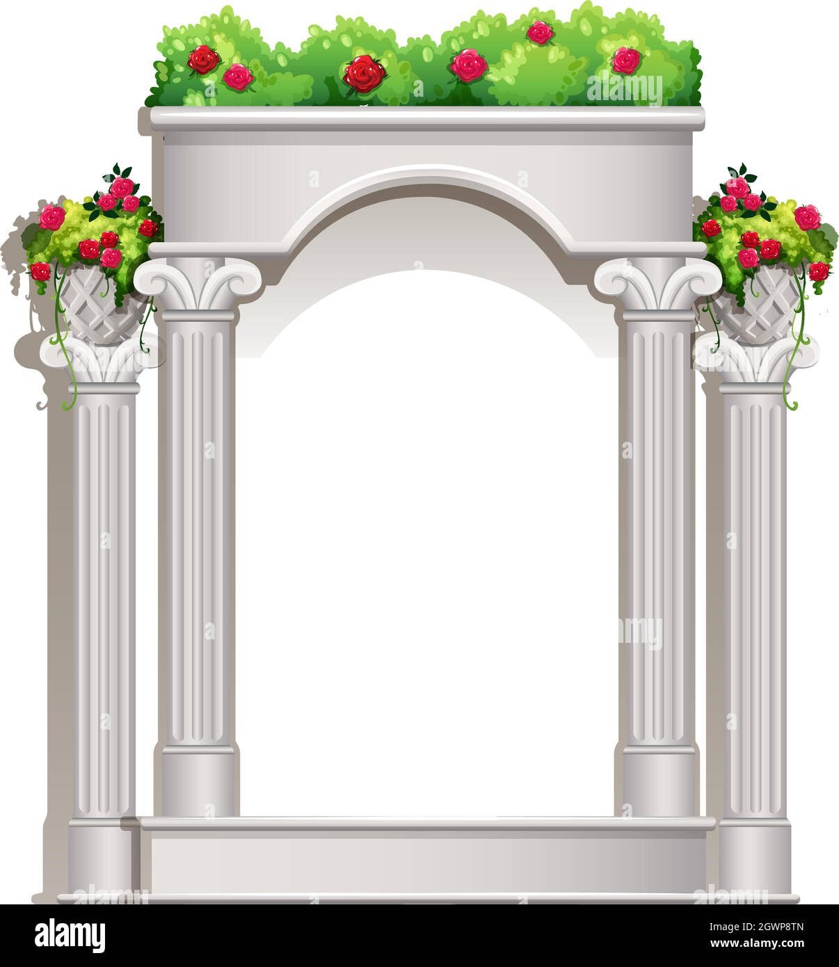 Building facade plants Stock Vector Images - Alamy